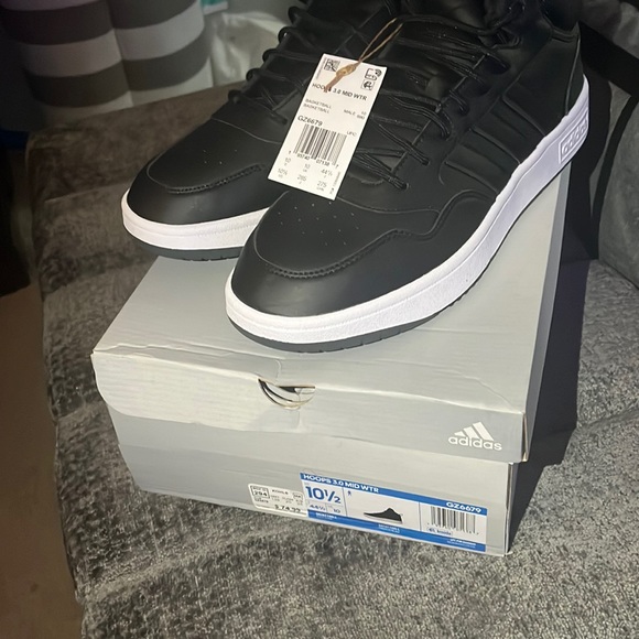 adidas | Shoes | Mens Black Hightop Adidas Size 5 | Poshmark